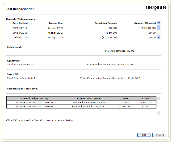 Carrier Reconciliation for Receive Payment