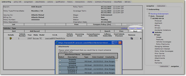 Importing and Exporting Schedules
